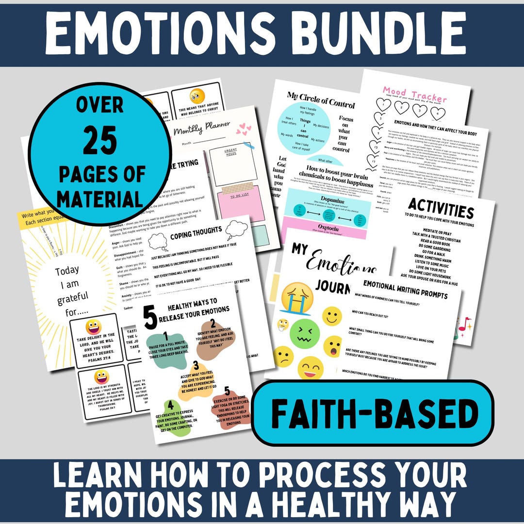 Christian Emotional Support Printable Bible Verses for Emotions and ...