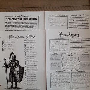 Armor of God Printable Verse Mapping Plan for Christians 30 Day Bible ...