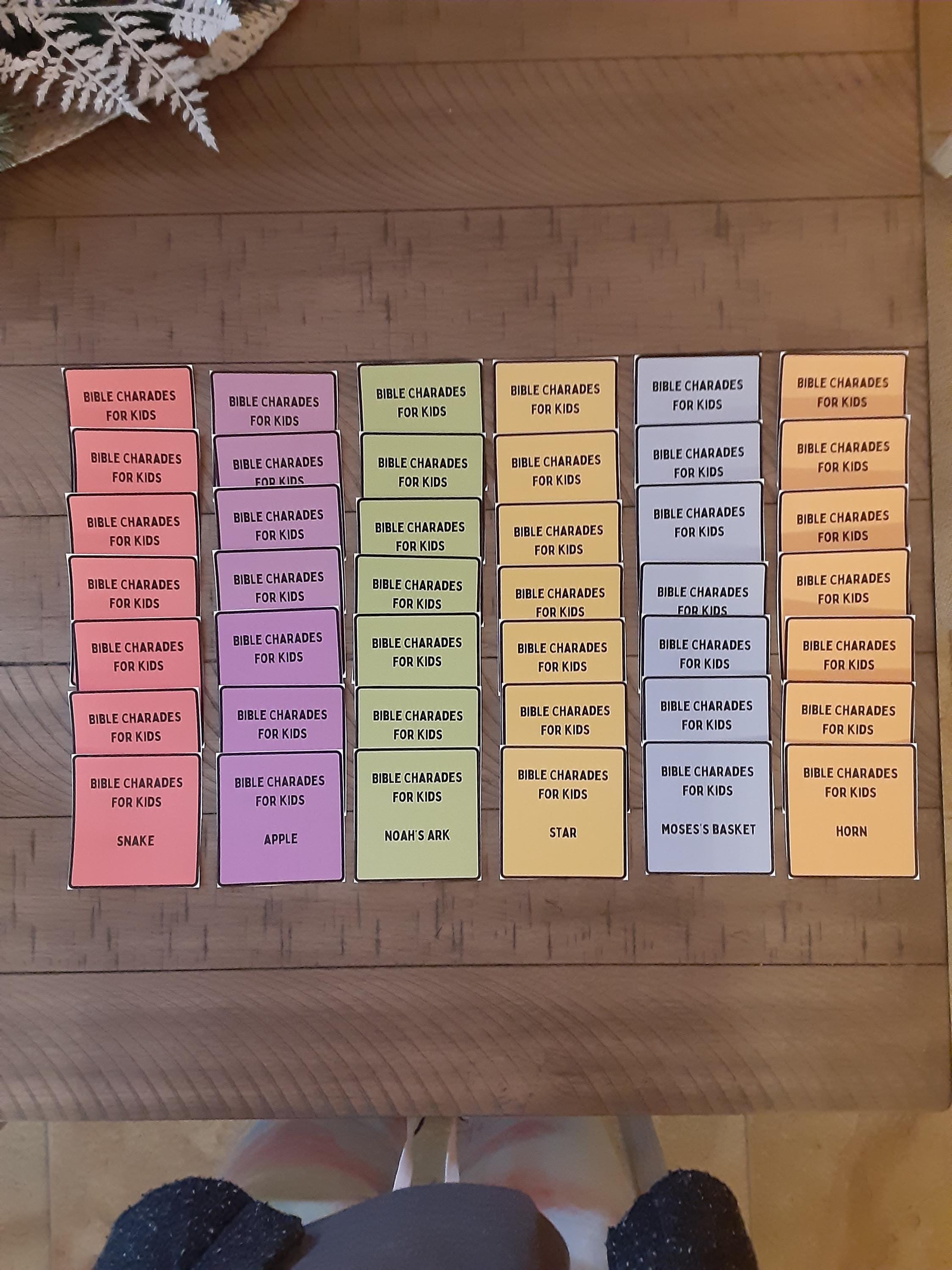 Printable Bible Charades for Kids Church Activities Youth Bible Game ...