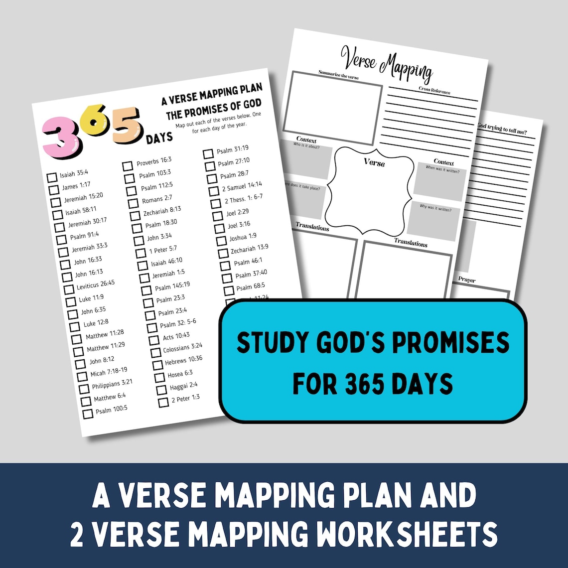 Bible Verse Mapping Bundle Printable Bible Study Planner for Adults ...