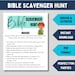 Bible Scavenger Hunt for Kids Sunday School Treasure Hunt Printable for ...