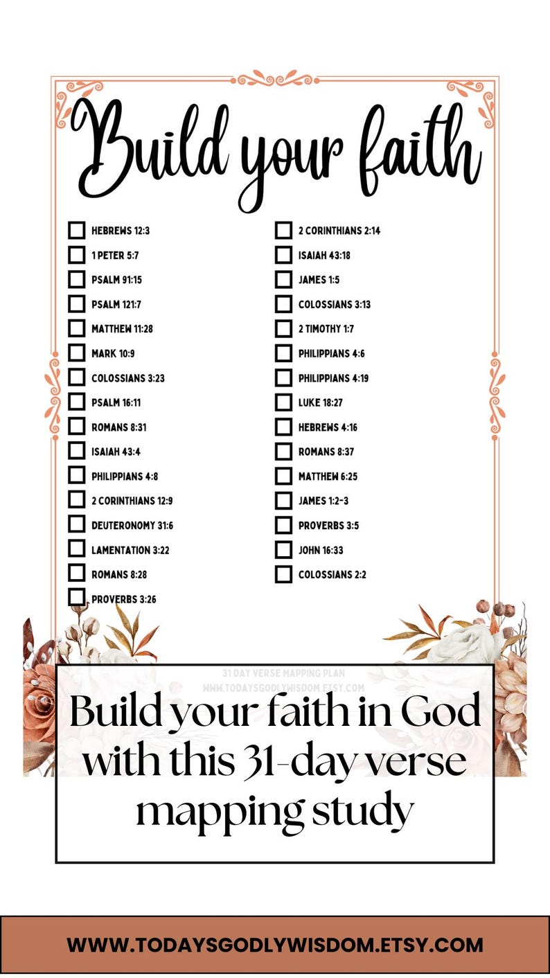 Faith Study Verse Mapping Plan for Adults Bible Verse Study About Faith ...