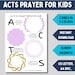 ACTS Prayer Method Worksheet for Kids Printable ACTS Method Template ...