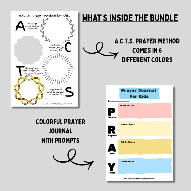 Christian Activity Bundle Bible Worksheet Printable Resource Homeschool ...