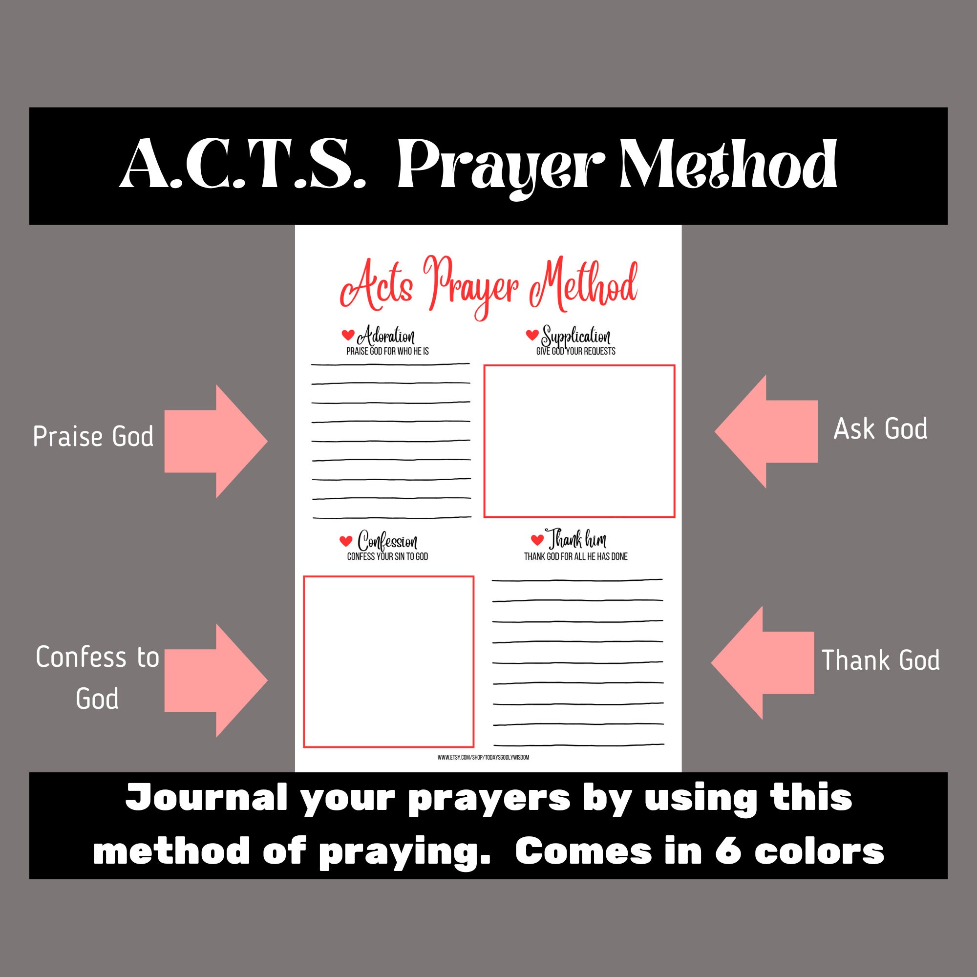 Acts Prayer Journal for Women, Men, Teens, Christian Notebook ...