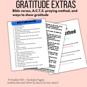 Christian Gratitude Journal Printable Bundle Mindfulness - Etsy