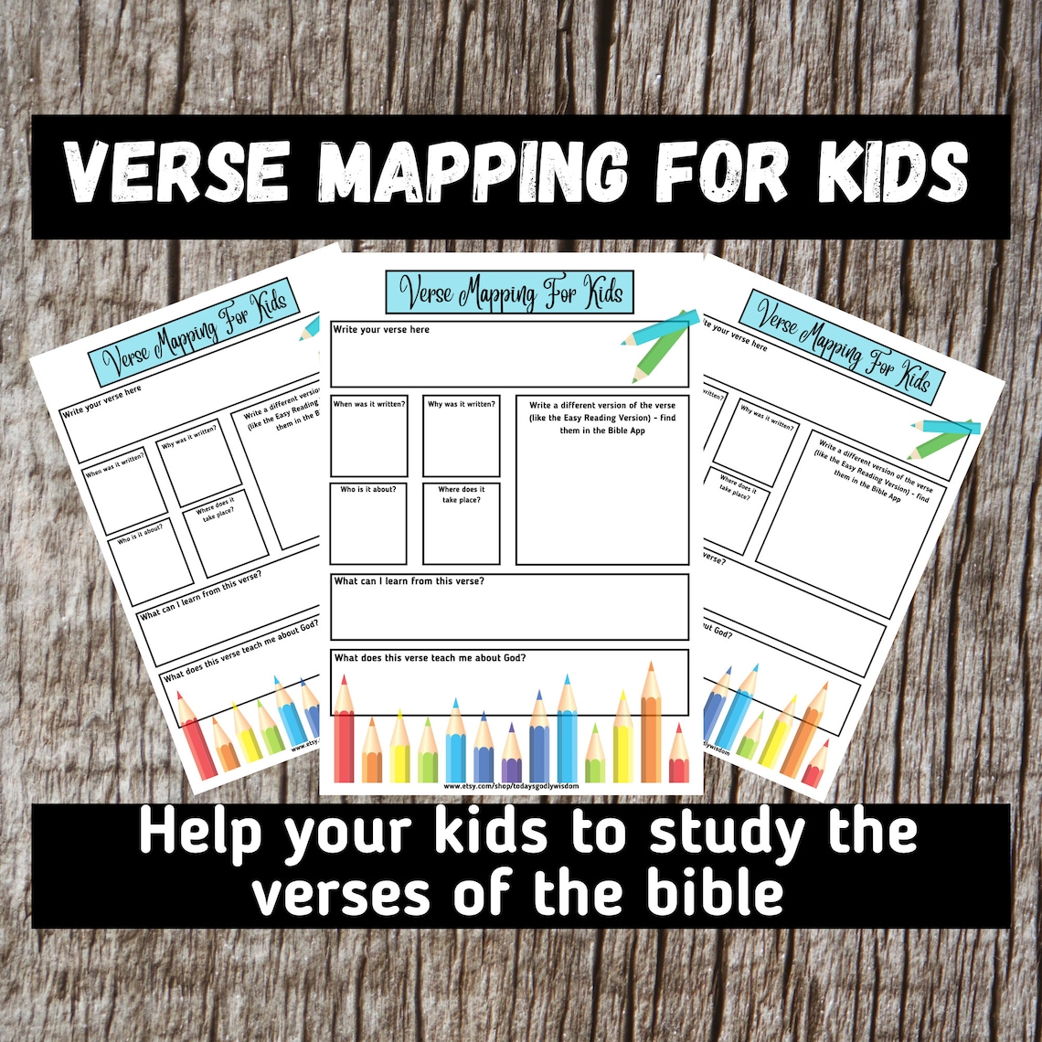 Bible Verse Mapping Digital for Kids, Verse Study, Printable Verse ...