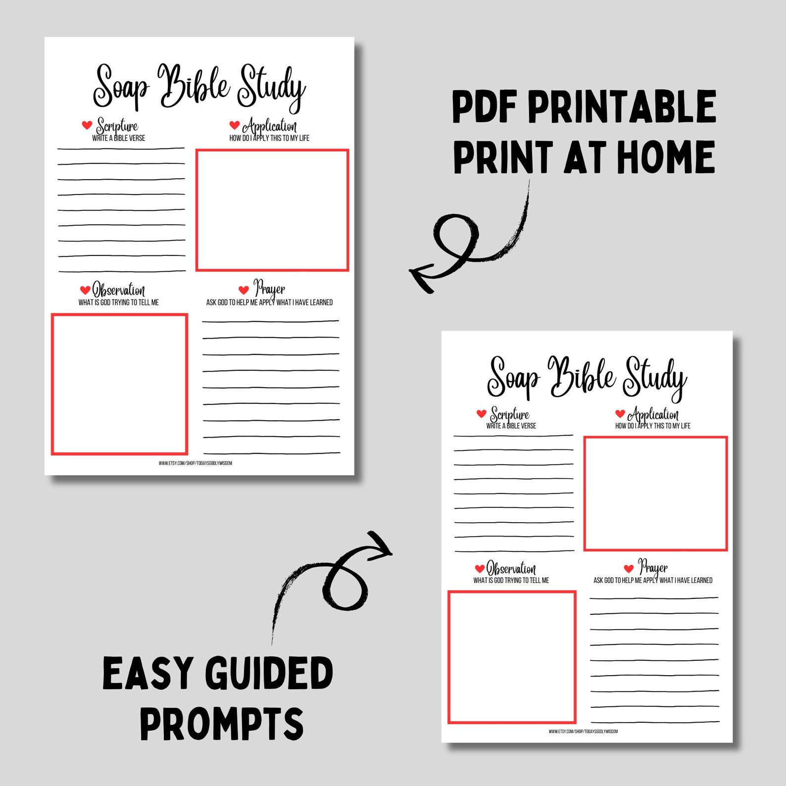 SOAP Bible Study Printable for Adults Bible Reading Plan Using SOAP ...