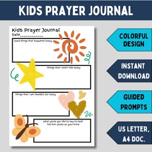 Printable Prayer Journal for Kids Christian Journal Pages for Youth ...