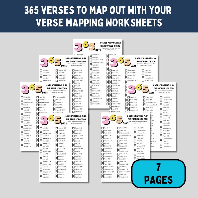 Bible Verse Mapping Bundle Printable Bible Study Planner for Adults ...