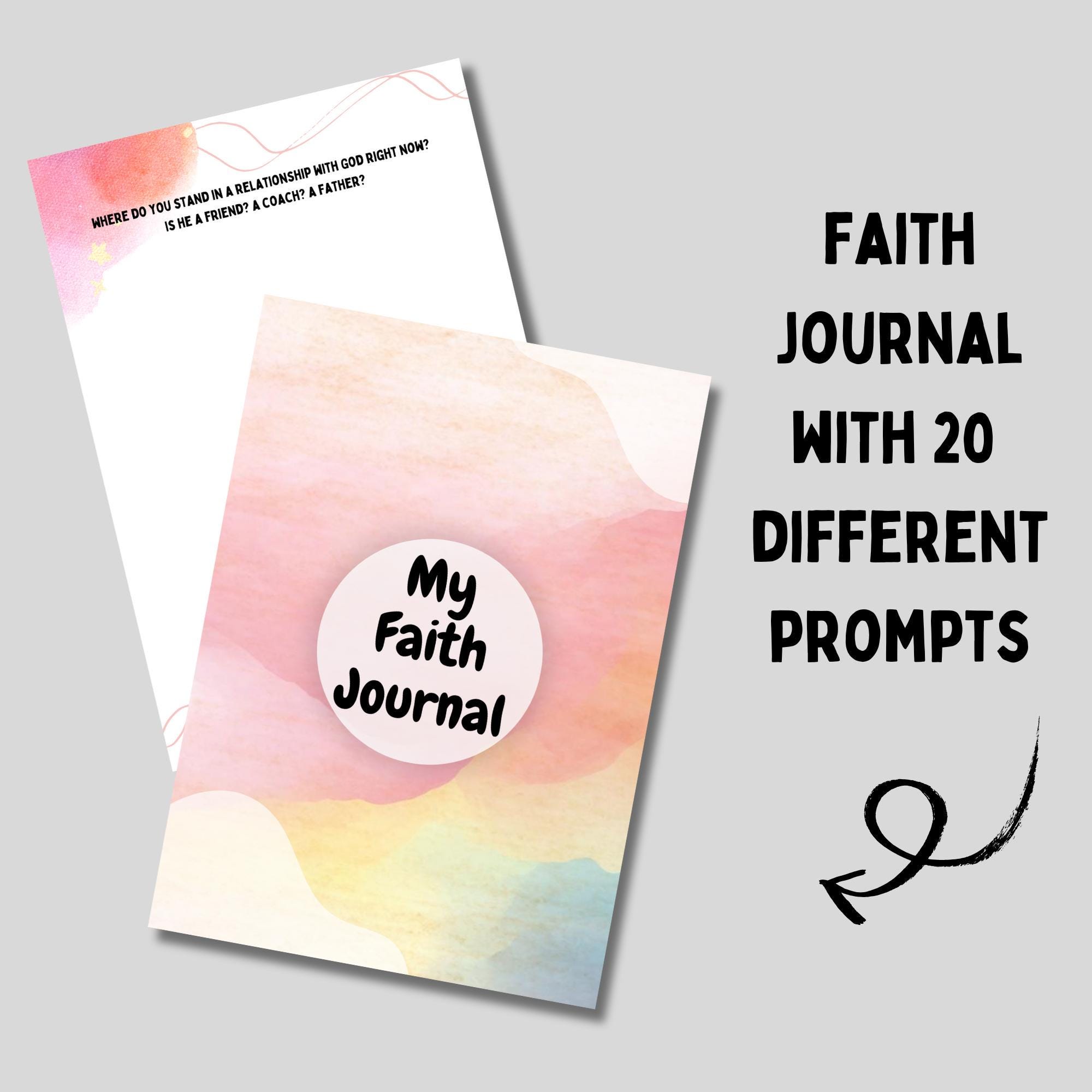 Faith Journal Printable Bible Study Guide Template Prayer Tracker ...