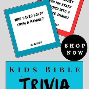 Kids Bible Trivia Games for Sunday School Bible Activities for ...