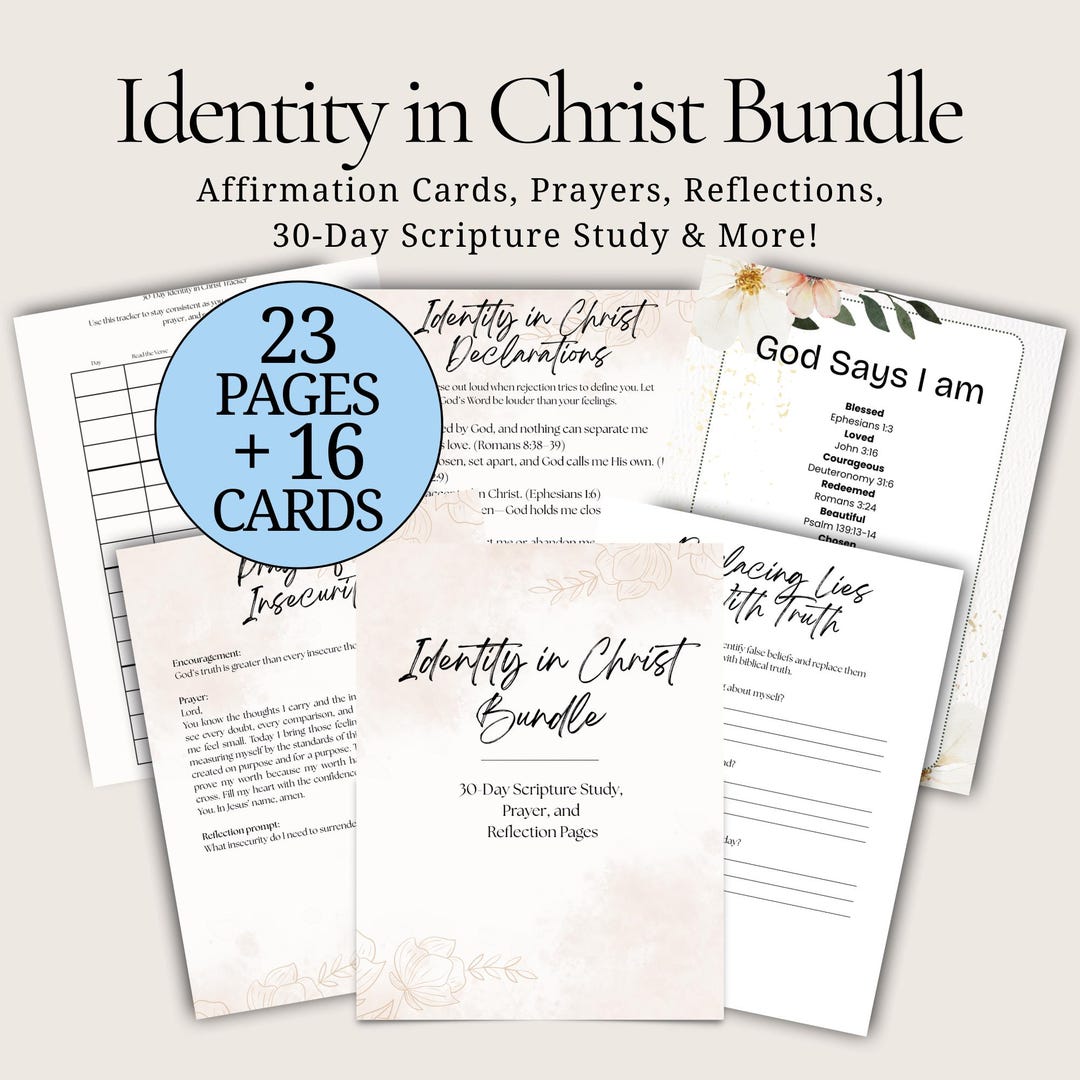 My Identity in Christ Study Guide Printable Who I Am in Christ ...