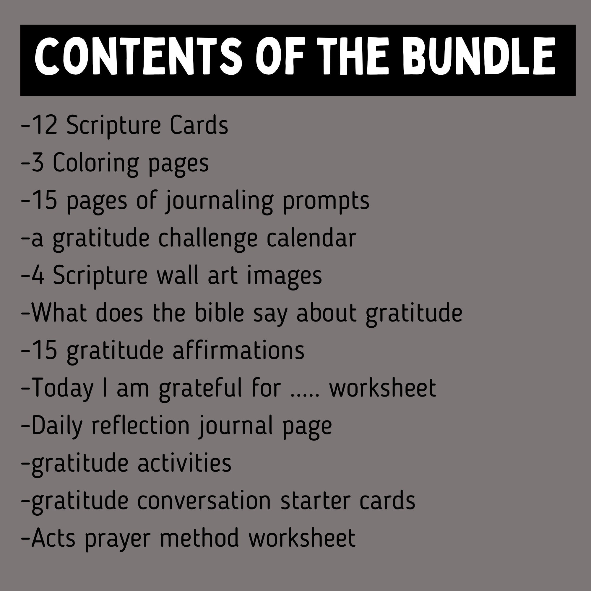 Christian Gratitude Journal Printable Mental Health Journal Tracker for ...