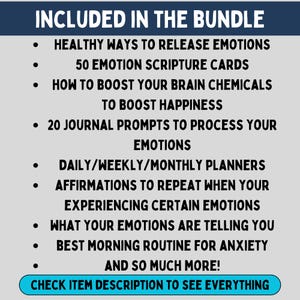 Christian Emotional Support Printable Bible Verses for Emotions and ...