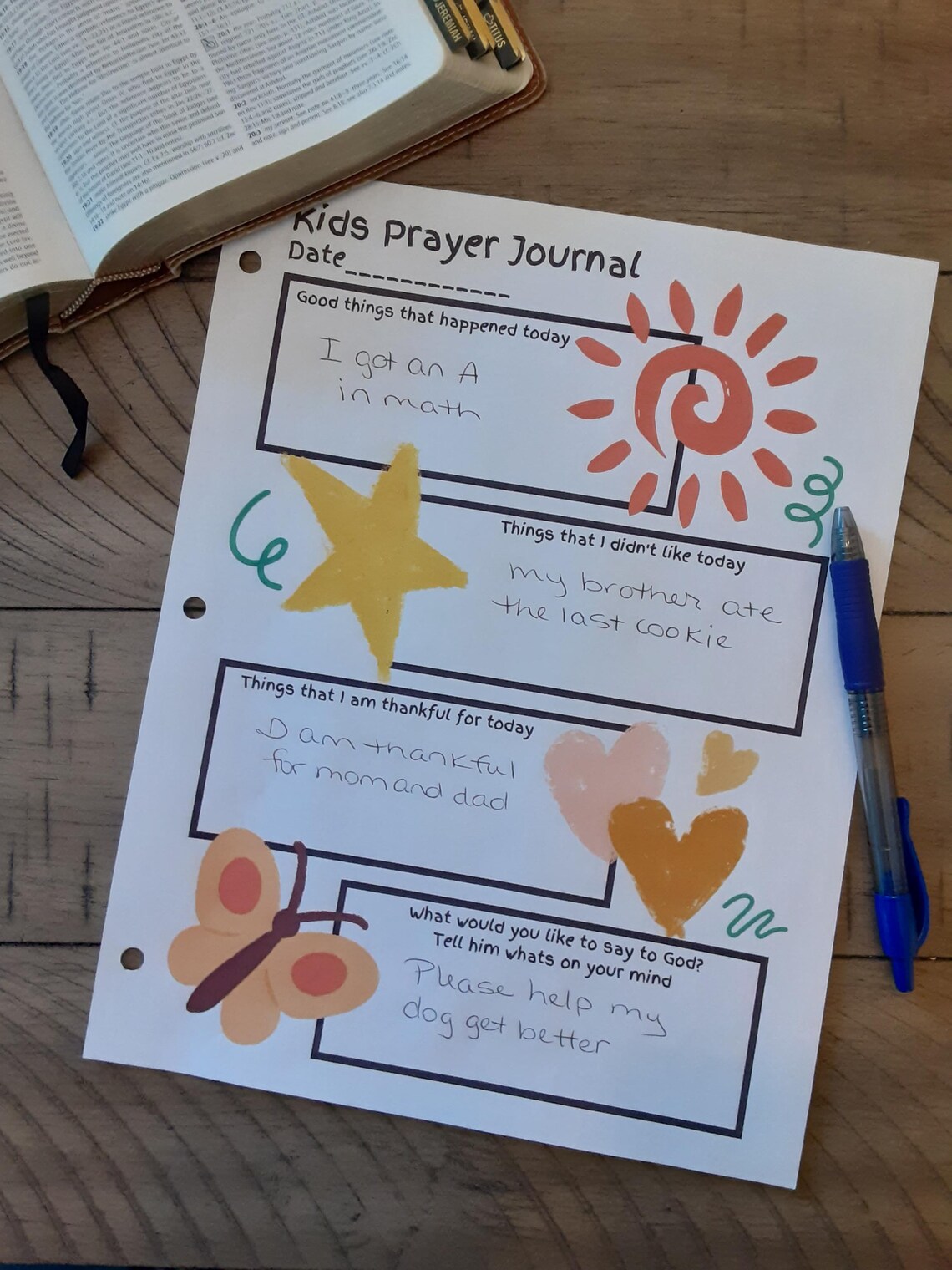 Printable Prayer Journal for Kids Christian Journal Pages for Youth ...