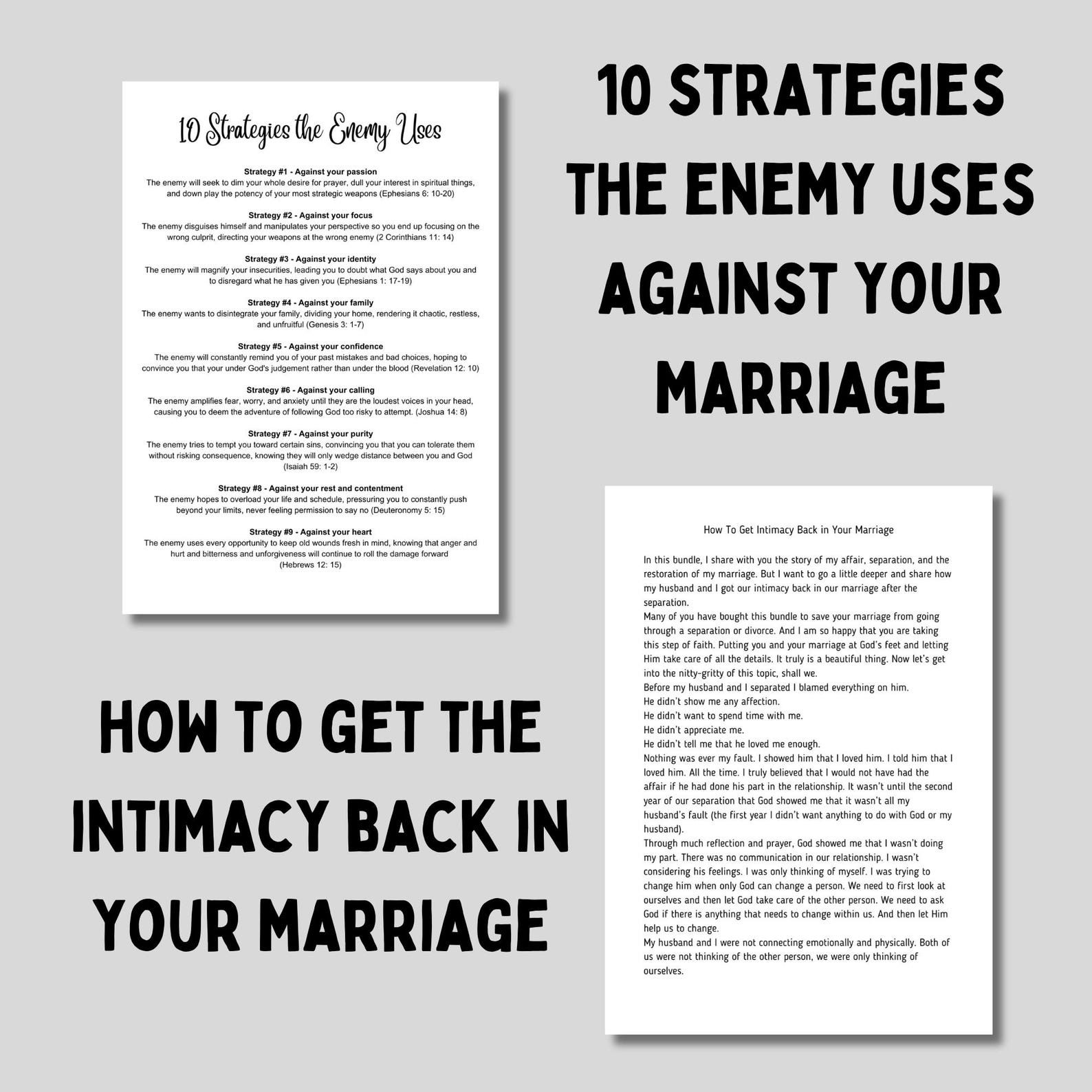 Christian Marriage Resource Bundle Printable Marriage Counseling Love ...