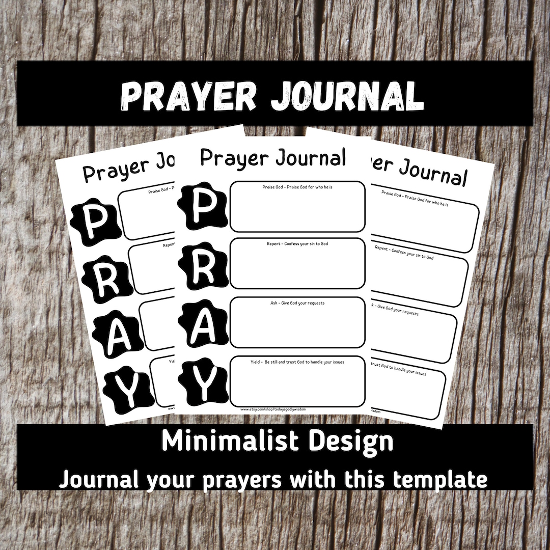 Printable Prayer Journal, Christian Journal for Women, Christian ...