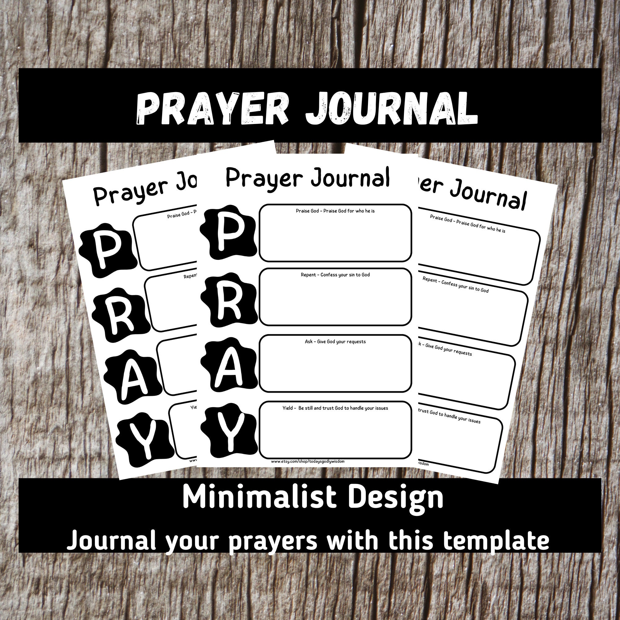 Printable Prayer Journal, Christian Journal for Women, Christian ...