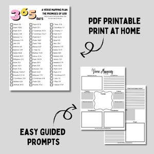 Bible Verse Mapping Bundle Printable Bible Study Planner for Adults ...
