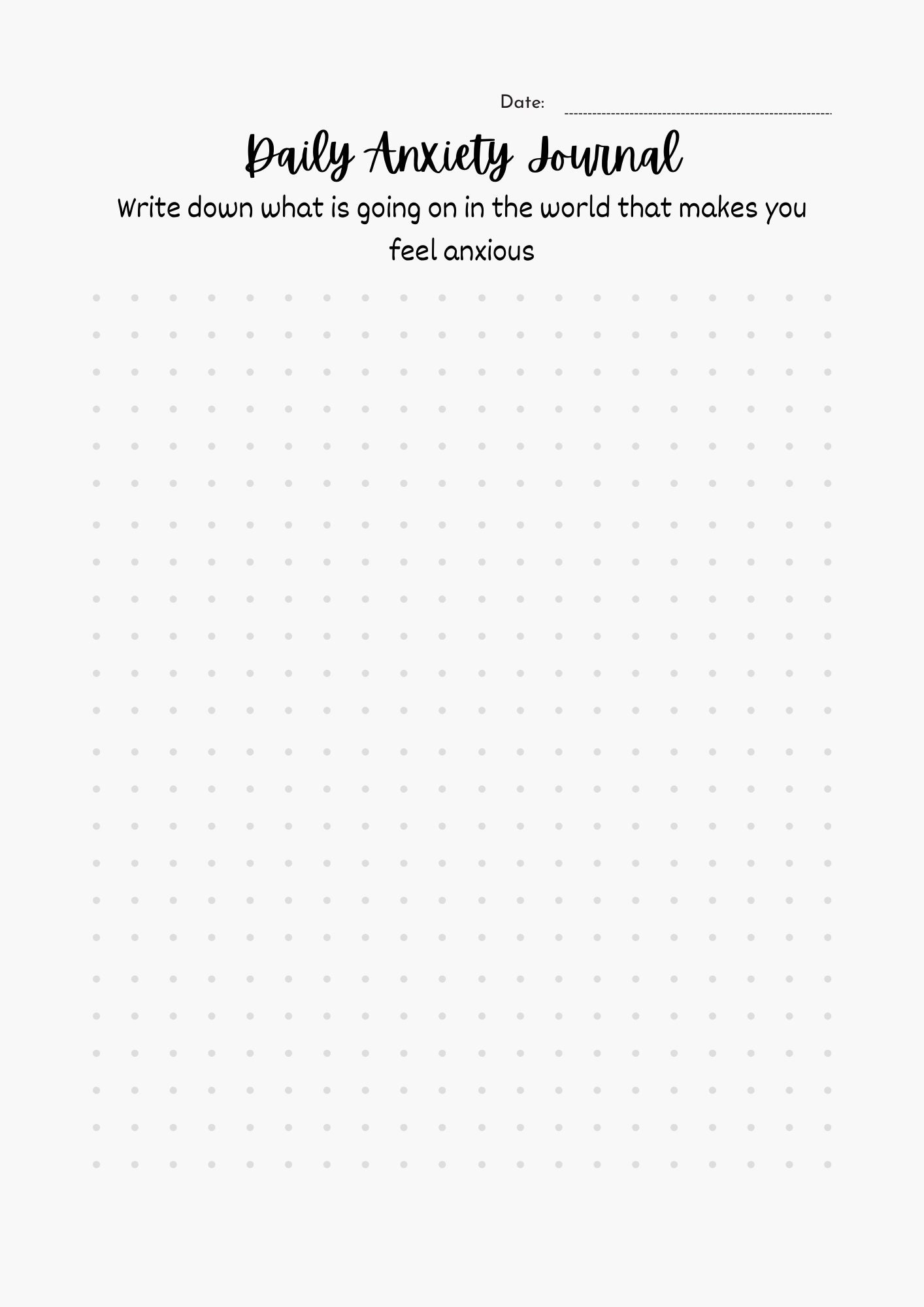 Anxiety Bullet Journal Pages, Anxiety Journal Printable, Bujo Printable ...