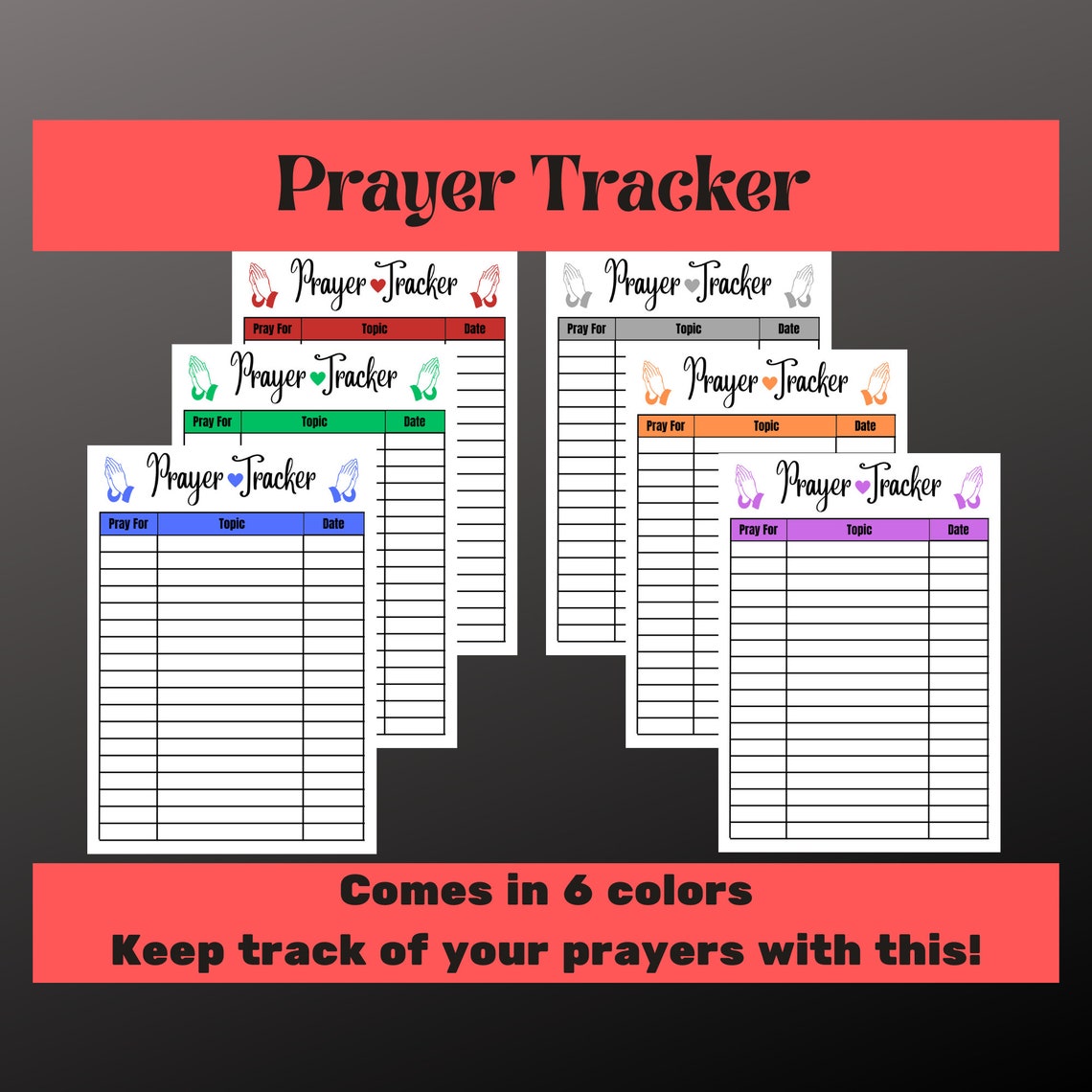 Prayer List Printable, Prayer Tracker, Prayer Record Keeping, Faith ...
