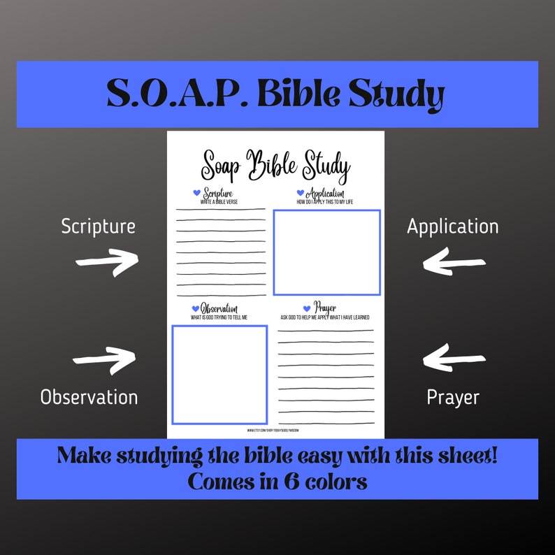 Soap Bible Study Printable Bible Study for Men Women Teens - Etsy
