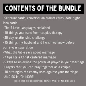 Christian Marriage Resource Bundle Printable Marriage Counseling Love ...