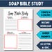 SOAP Bible Study Printable for Adults Bible Reading Plan Using SOAP ...