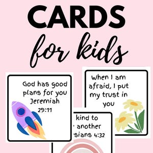 Kids Scripture Memory Cards With Bible Verses for Kids Lunch Box Cards ...