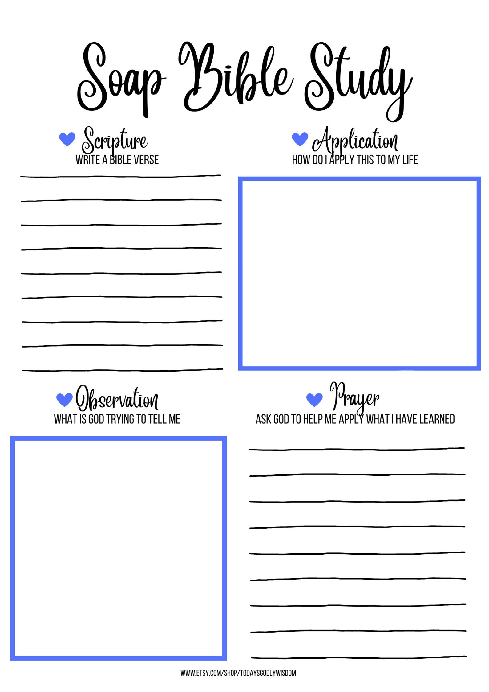 Soap Bible Study Printable Bible Study for Men Women Teens - Etsy
