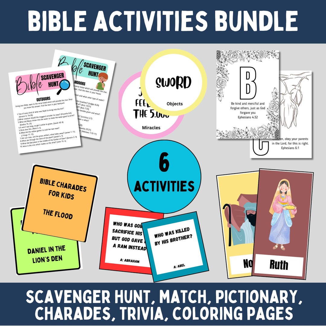 Bible Games for Kids Sunday School Activities for Church Youth Bible ...