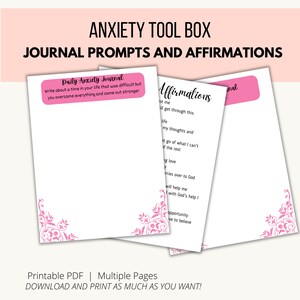 Christian Anxiety Journal Printable Bundle Mental Health - Etsy