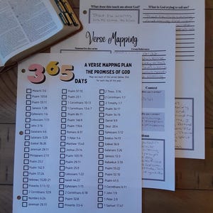 Bible Verse Mapping Bundle Printable Bible Study Planner for Adults ...