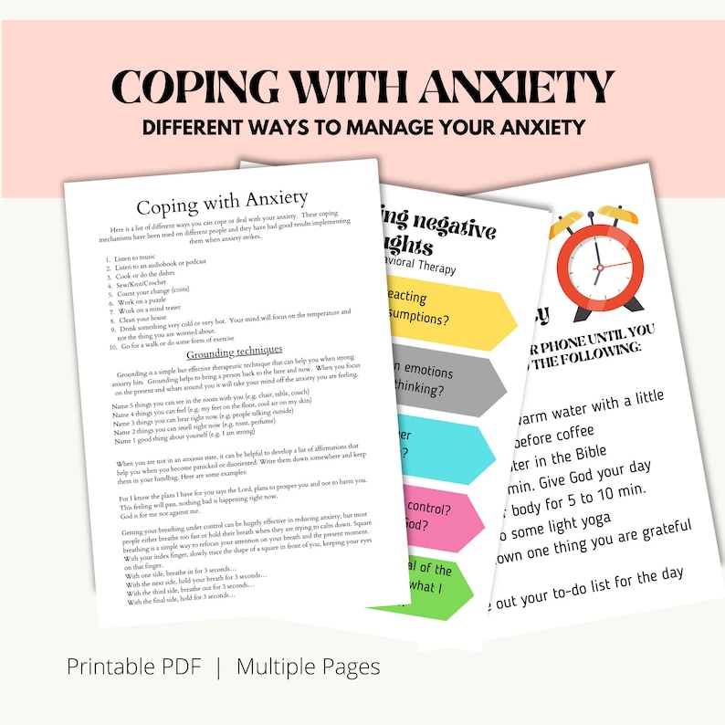 Christian Anxiety Journal Printable, Bible Verses for Anxiety, Anxiety ...