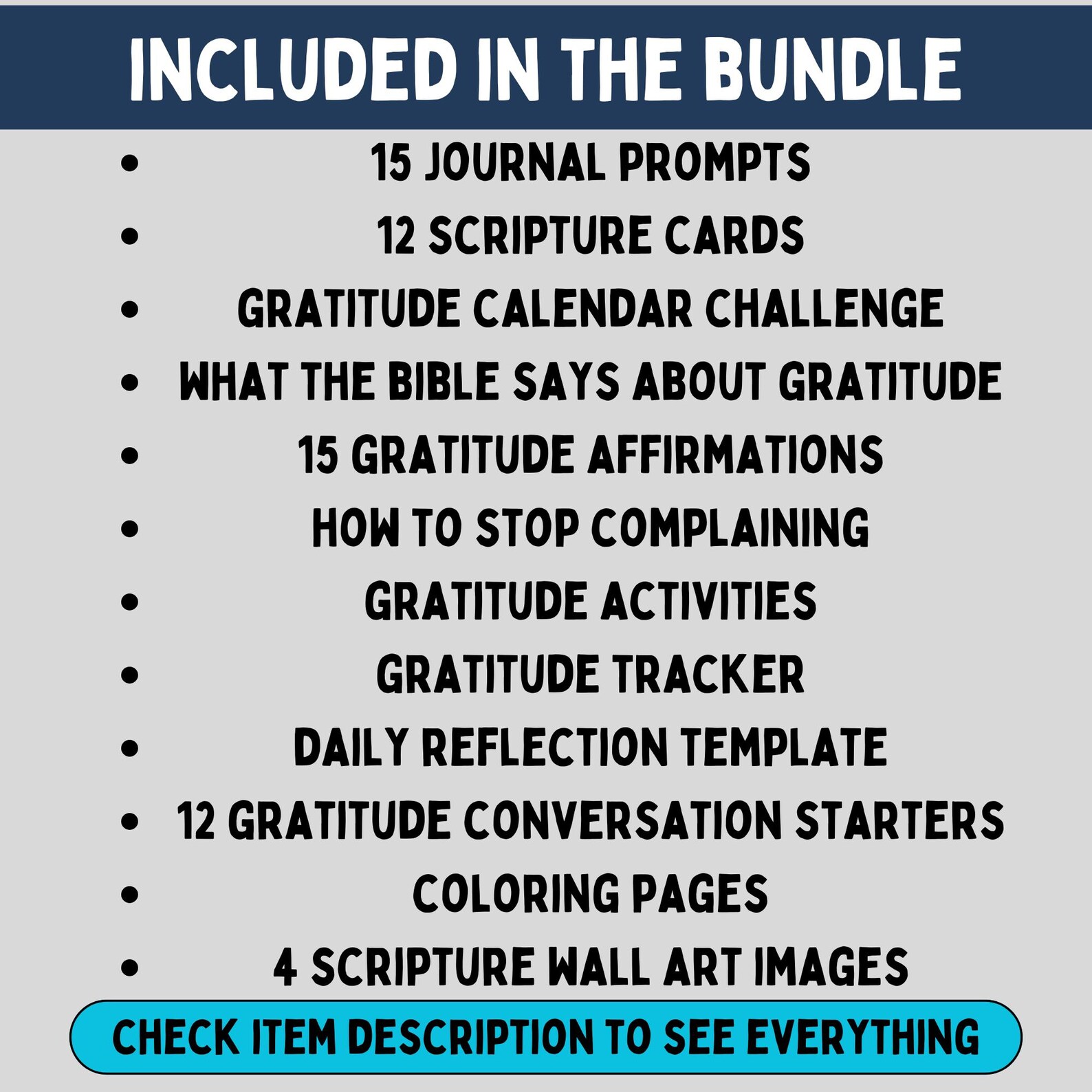 Christian Gratitude Journal Printable Mental Health Journal Tracker for ...