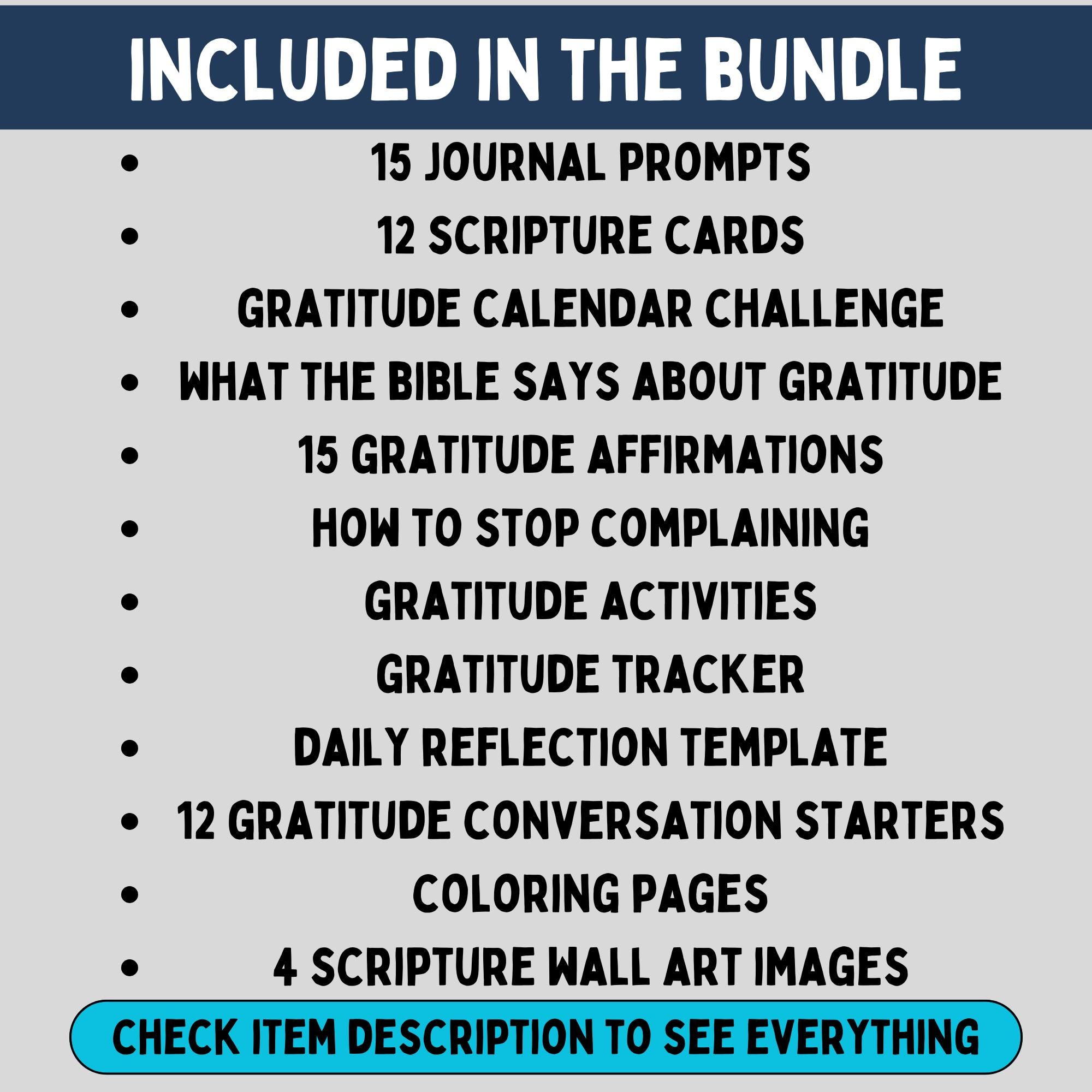 Christian Gratitude Journal Printable Mental Health Journal Tracker for ...