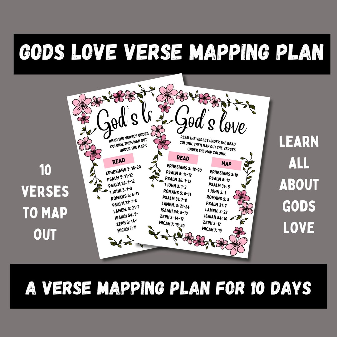 Bible Verse Mapping Plan, Printable Verse Mapping Journal, Verse Study ...