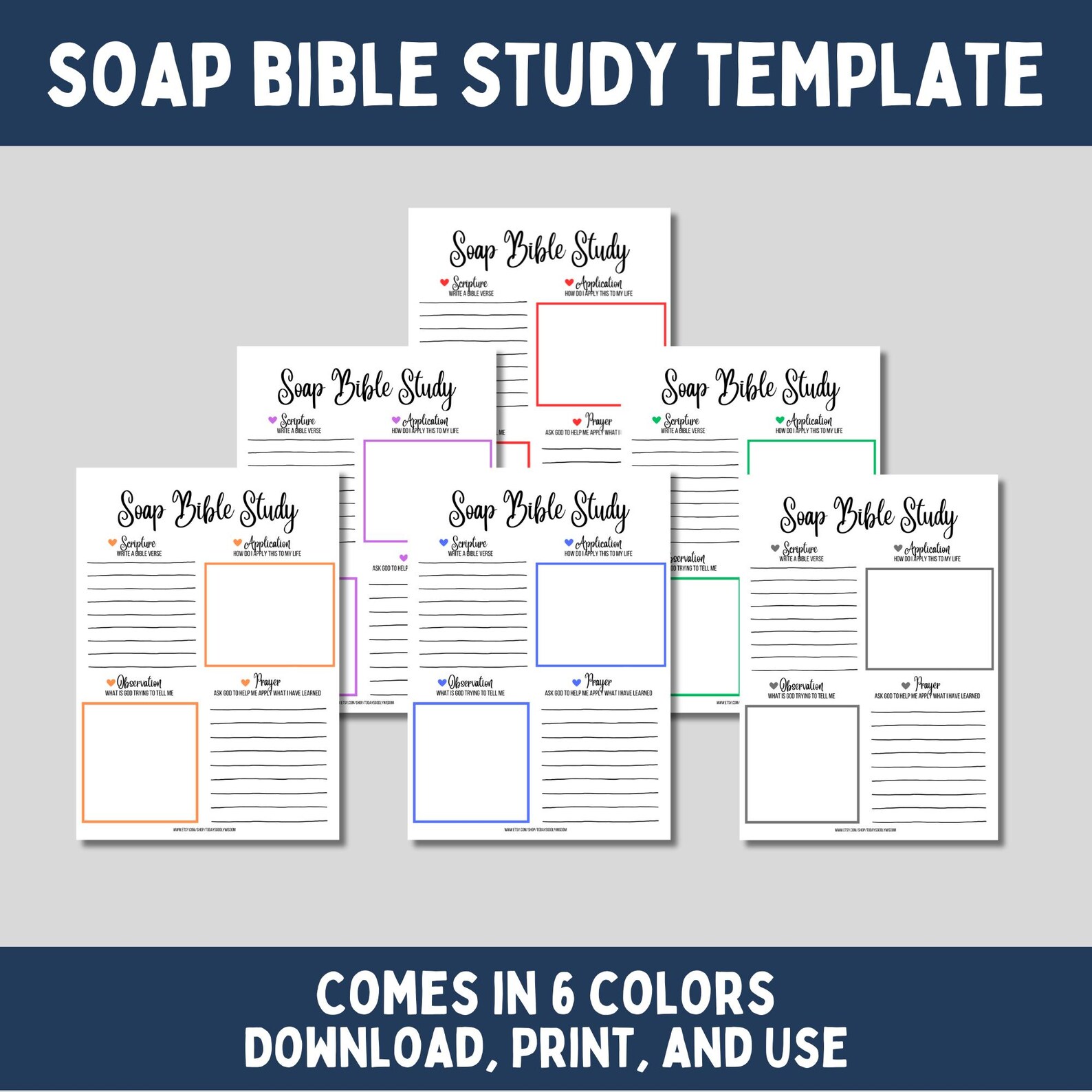SOAP Bible Study Printable for Adults Bible Reading Plan Using SOAP ...