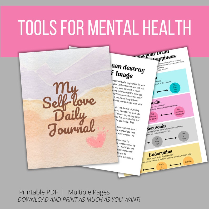Christian Self-love Journal Printable, Self-care Journal Printable ...