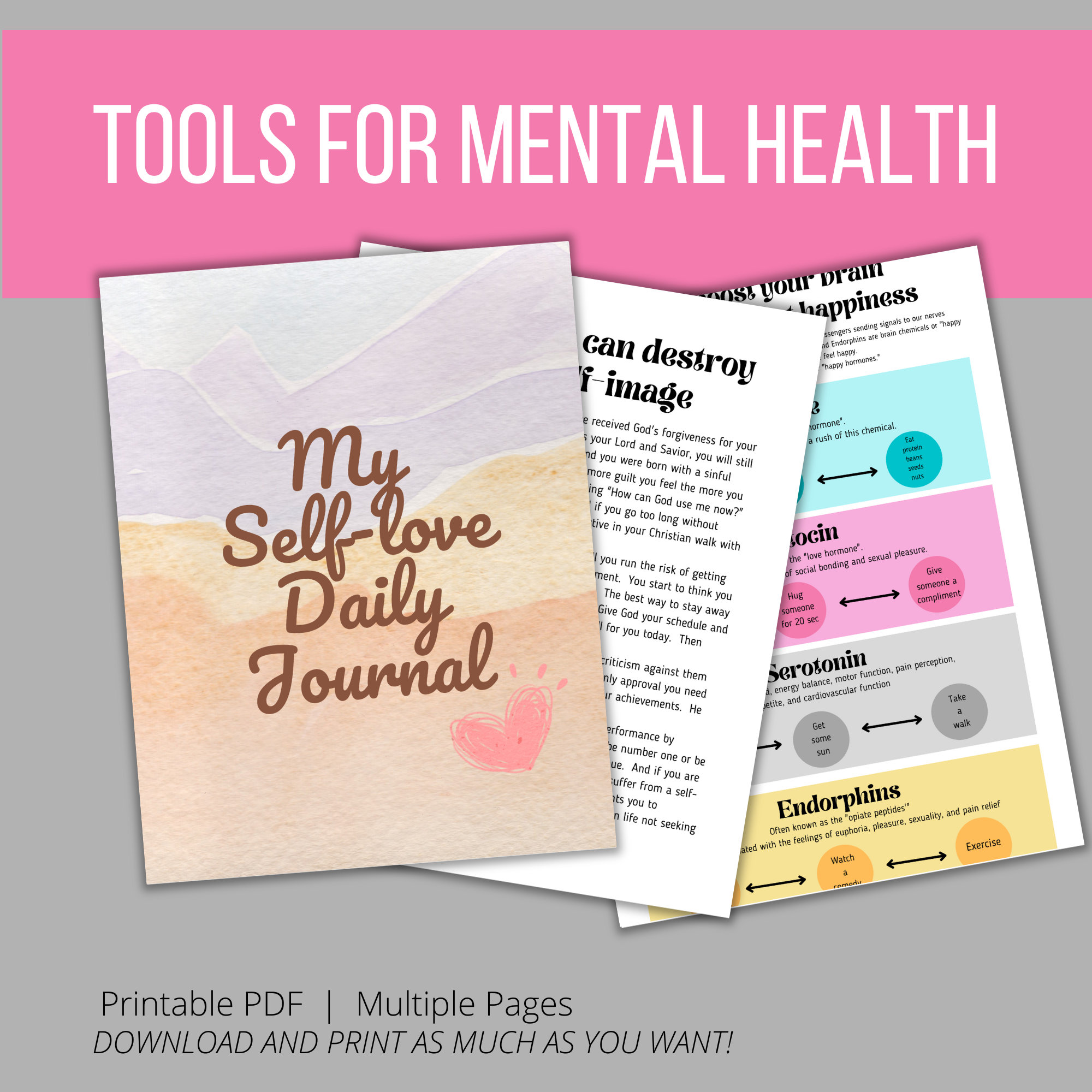 Christian Self-love Journal Printable, Self-care Journal Printable ...