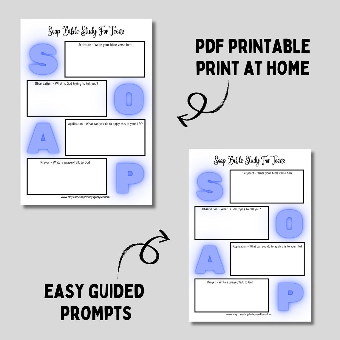 Soap Bible Study Guide for Teens Printable Bible Journal With SOAP ...