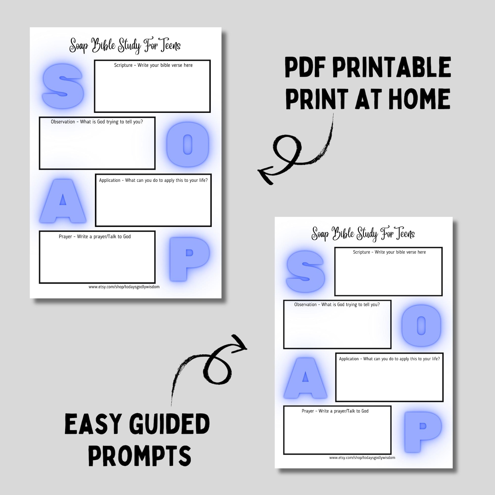 Soap Bible Study Guide for Teens Printable Bible Journal With SOAP ...