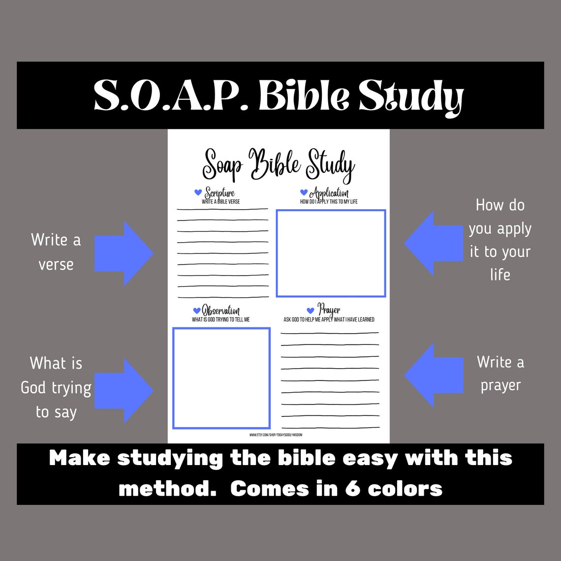Soap Bible Study Printable Bible Study for Men Women Teens - Etsy