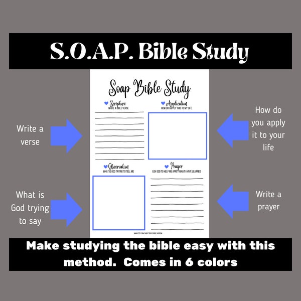 Soap Bible Study Guides - Etsy