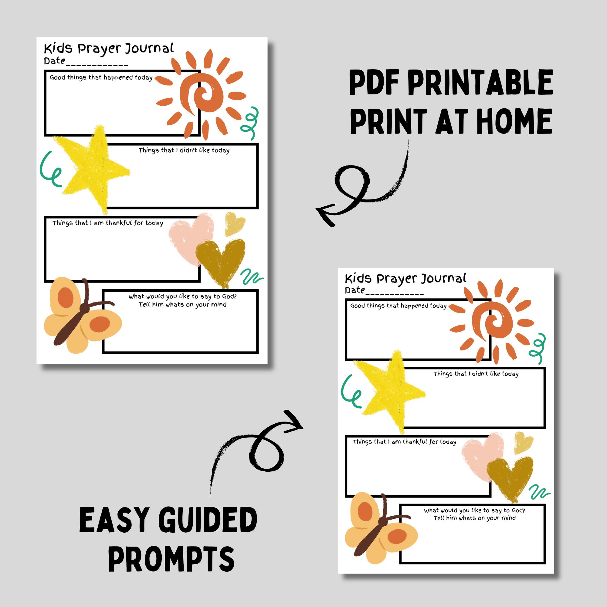 Printable Prayer Journal for Kids Christian Journal Pages for Youth ...