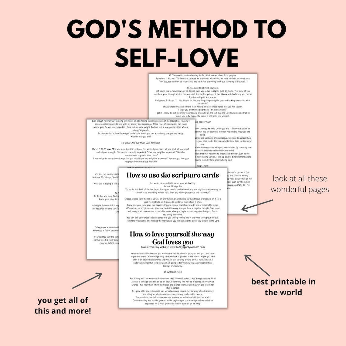 Christian Self-love Journal Printable, Self-care Journal Printable ...