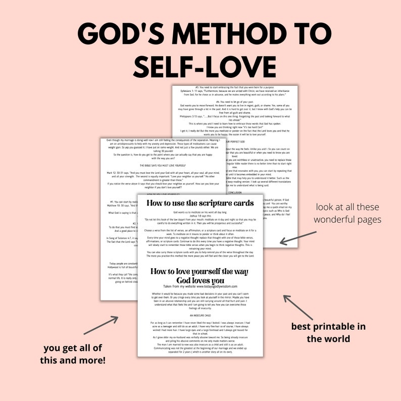 Christian Self-love Journal Printable, Self-care Journal Printable ...