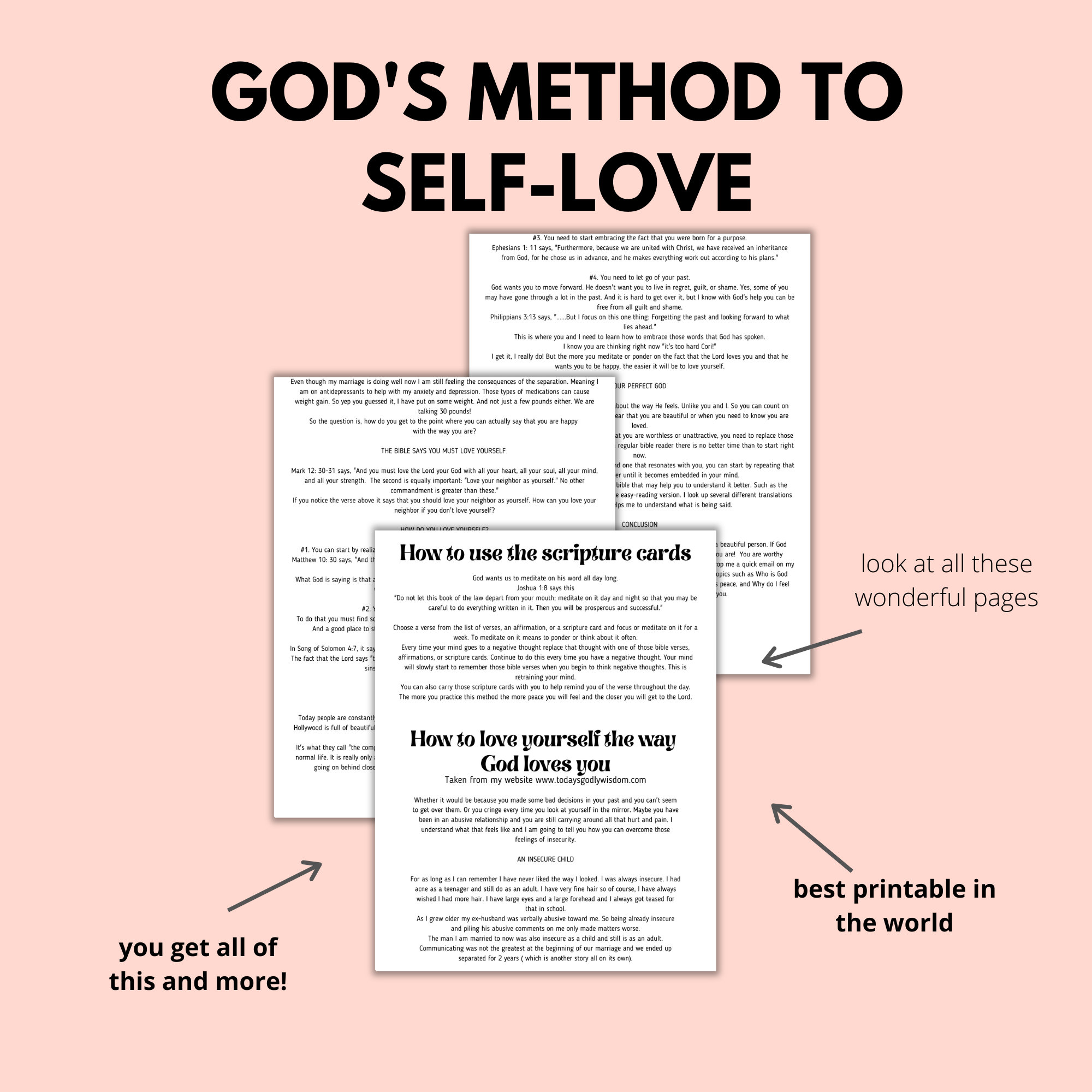 Christian Self-love Journal Printable, Self-care Journal Printable ...