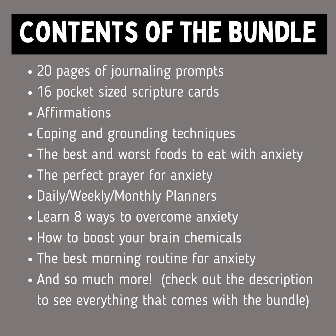 Christian Anxiety Journal Printable, Bible Verses for Anxiety, Anxiety ...